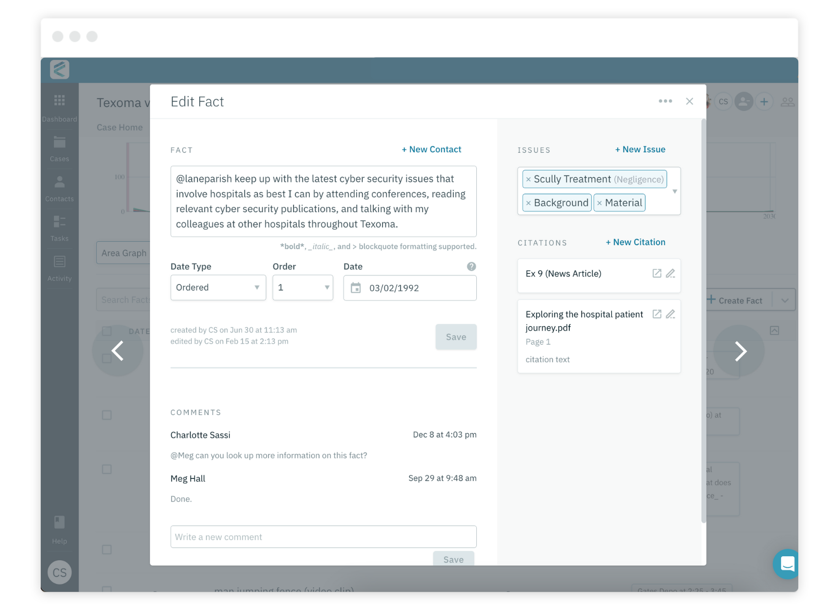 Case Chronology Software for Legal Professionals | CaseFleet